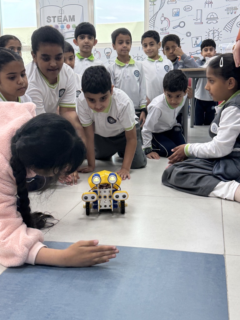 Smart Racing Car with AI-Powered LED Alerts: Al Rayaheen Charter School ...